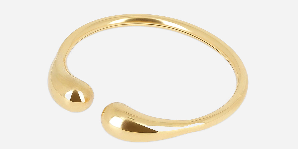 Bracelet Jonc Aurèle (Acier doré) – Zag Bijoux