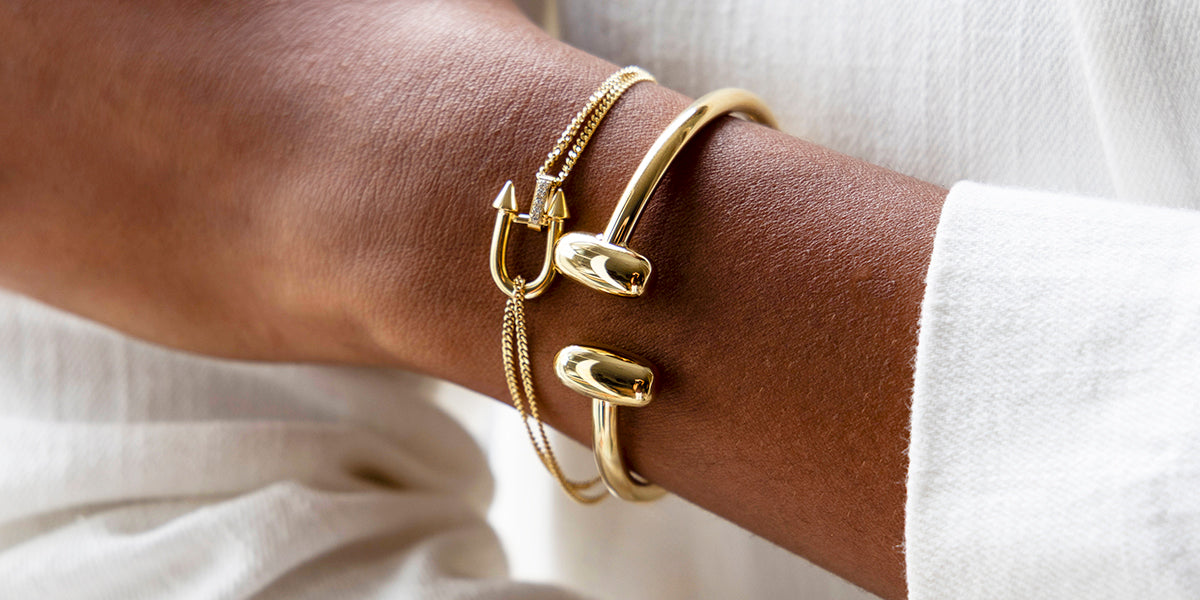 Bracelet Jonc Caspian (Acier doré) – Zag Bijoux