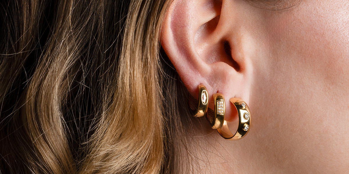 Boucles d'oreilles Lucie (Acier doré) – Zag Bijoux