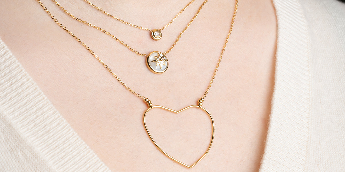 Collier Aiden (Acier doré) – Zag Bijoux