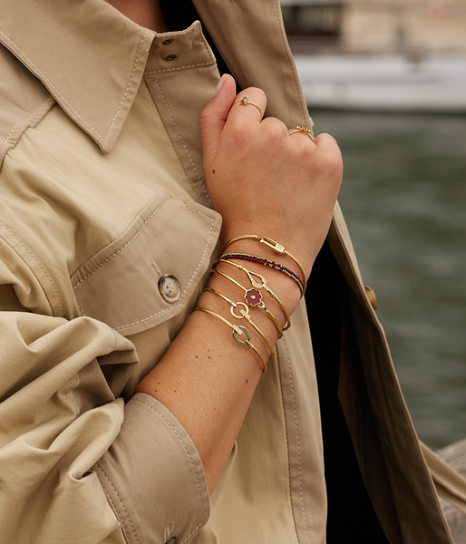 Bracelet Jonc Miranda (Acier doré) – Zag Bijoux