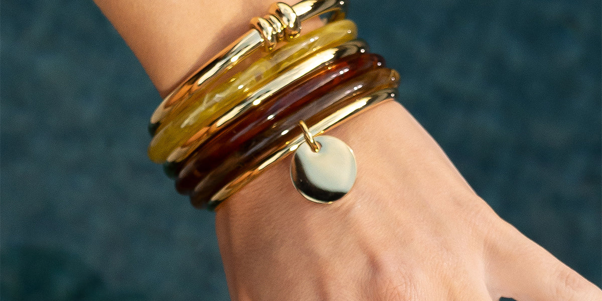 Bracelet Jonc Lacey (Acier doré) – Zag Bijoux