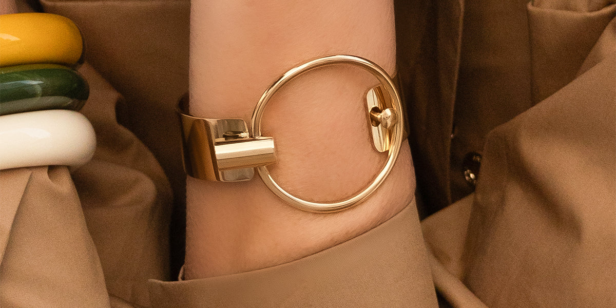 Bracelet Jonc Alwena (Acier doré) – Zag Bijoux