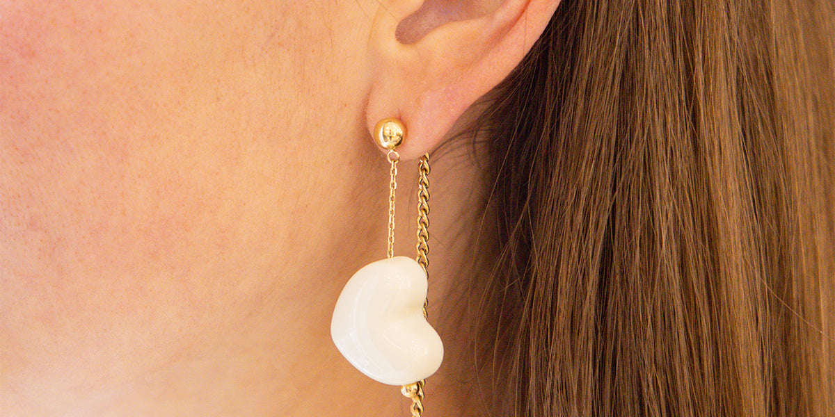 Boucles d'oreilles Valentin (Acier doré) – Zag Bijoux