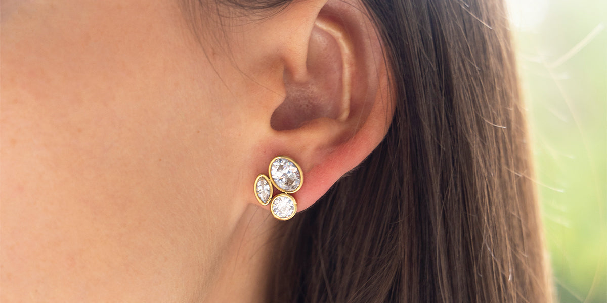 Galane Earrings (Gold-plated Steel) – Zag Bijoux