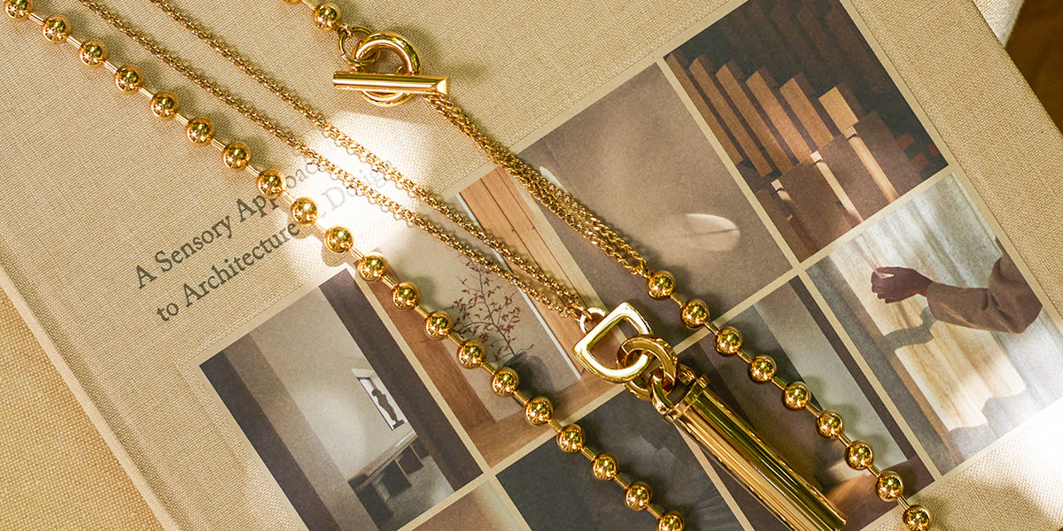 Sautoir Numa (Acier doré) – Zag Bijoux