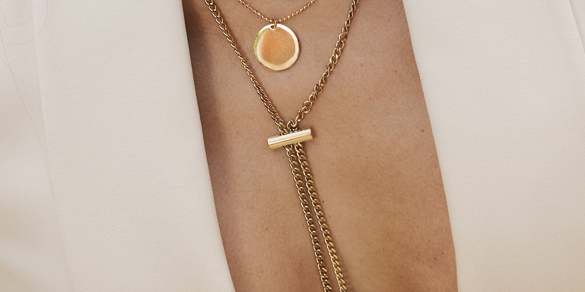 Collier August (Acier doré) – Zag Bijoux