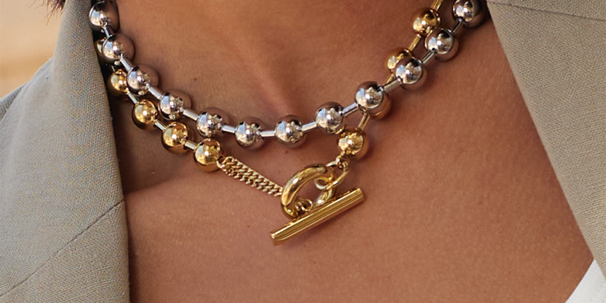 Collier Numa (Acier doré) – Zag Bijoux