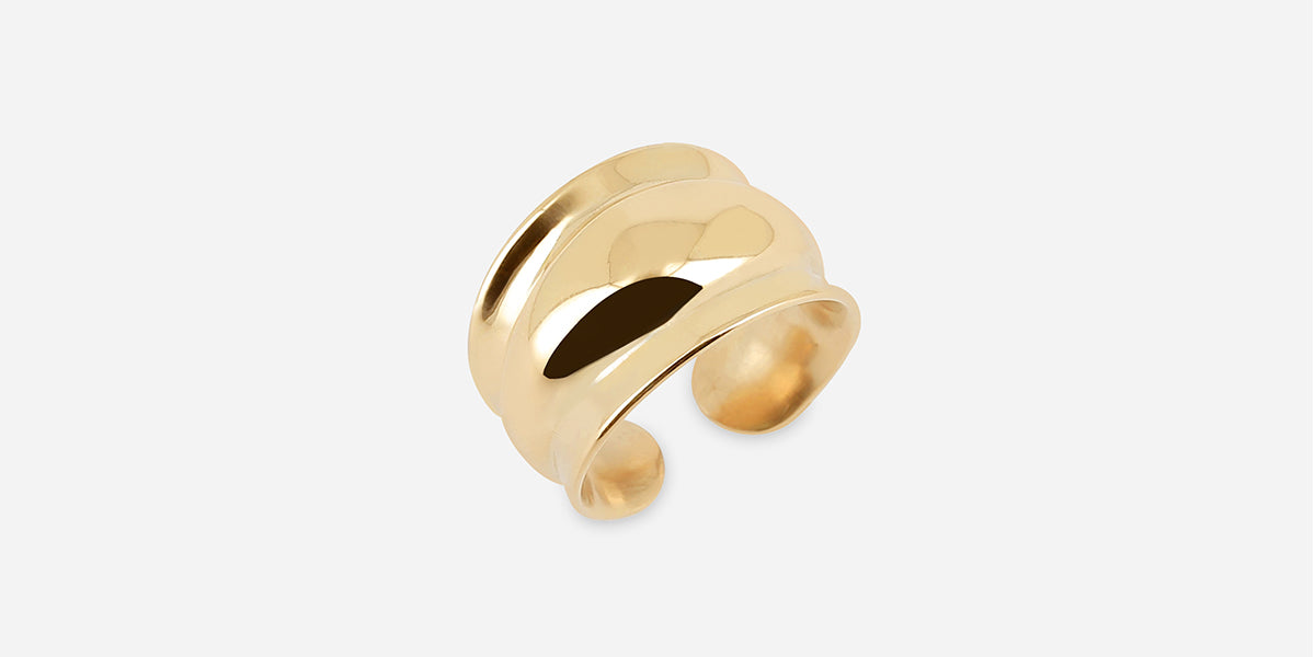 Anillo Melissa (Acero dorado) – Zag Bijoux