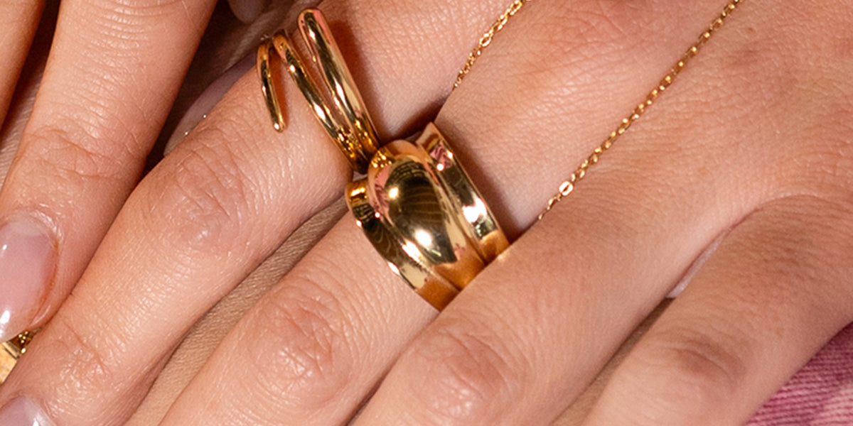 Anillo Melissa (Acero dorado) – Zag Bijoux