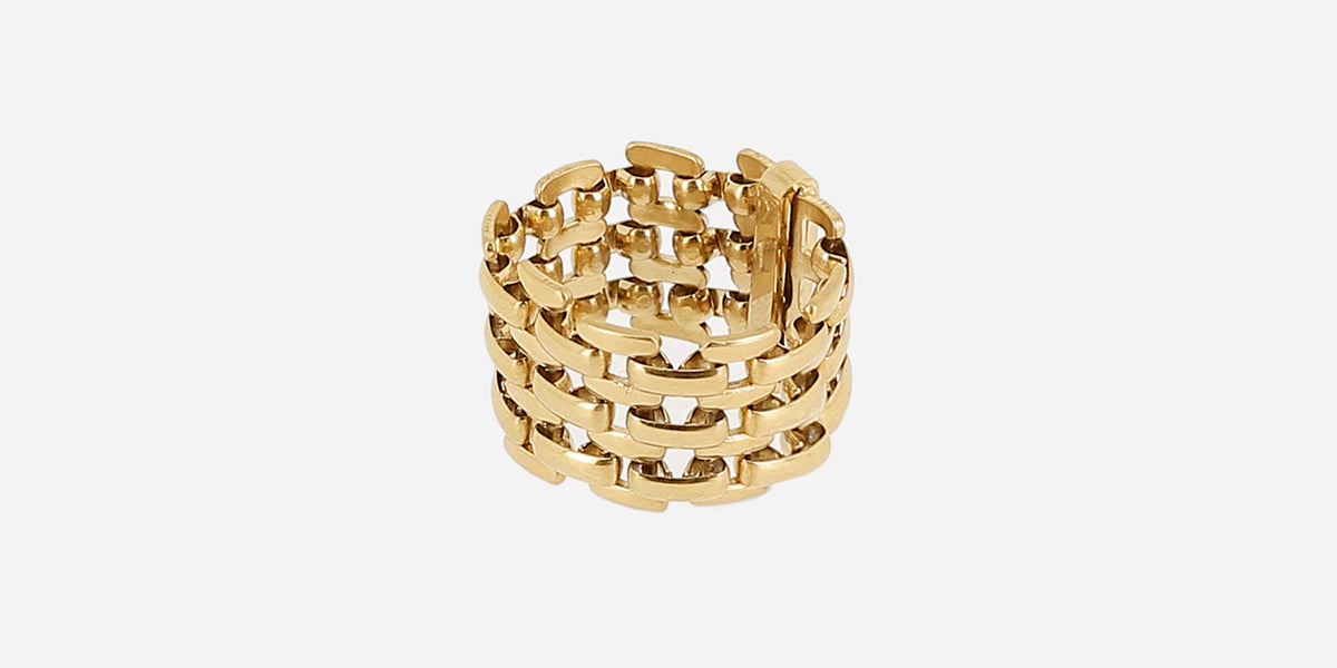 Bague Bayard (Acier doré) – Zag Bijoux
