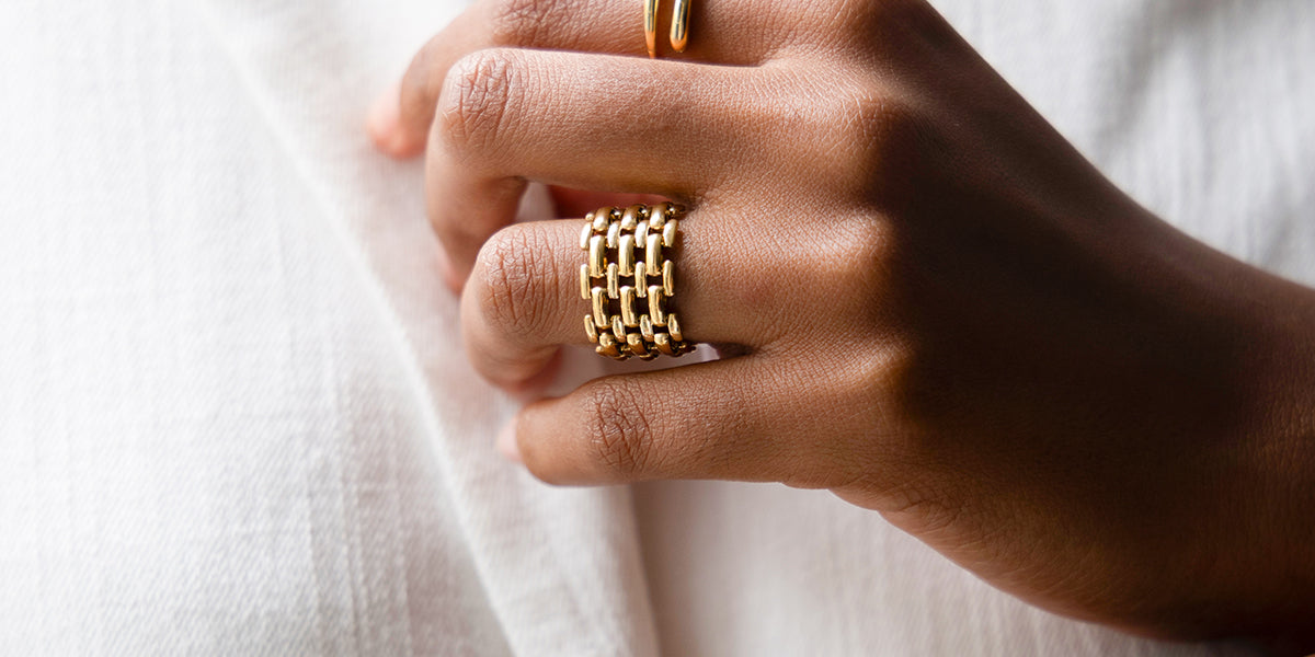 Bague Bayard (Acier doré) – Zag Bijoux