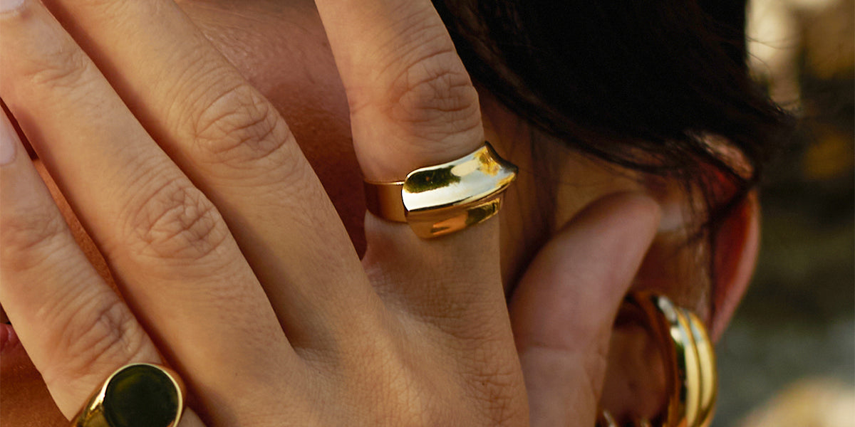 Kaima Ring (Gold-plated Steel) – Zag Bijoux