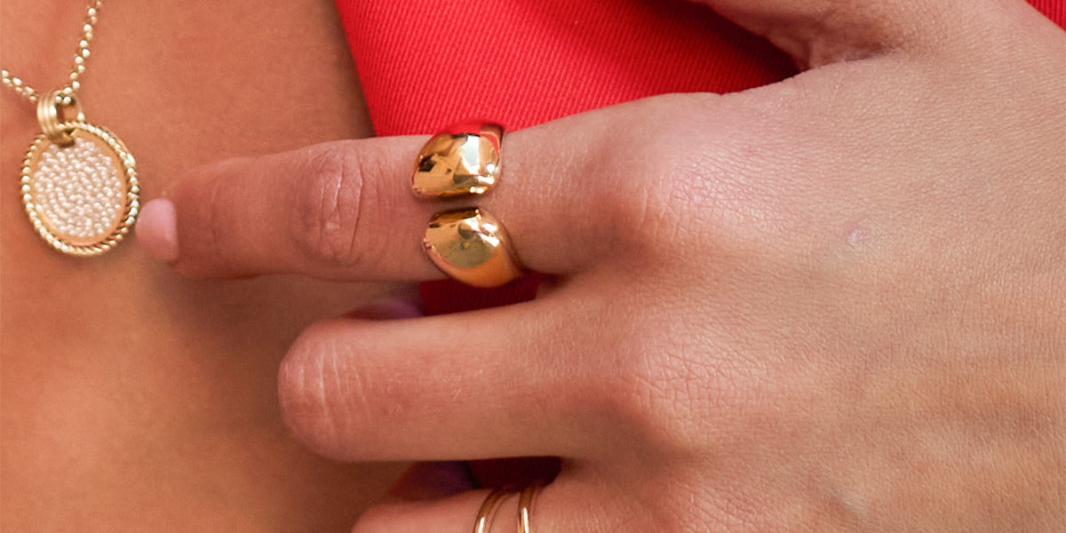 Urano Ring (Gold-plated Steel) – Zag Bijoux
