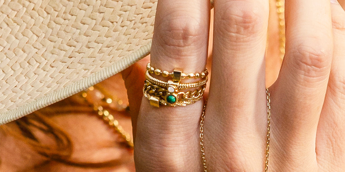 Bague Marcia (Acier doré) – Zag Bijoux